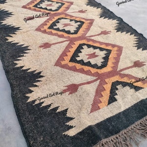 Kilim Rug Handwoven Wool and Jute Rug Handmade Kilim - Etsy