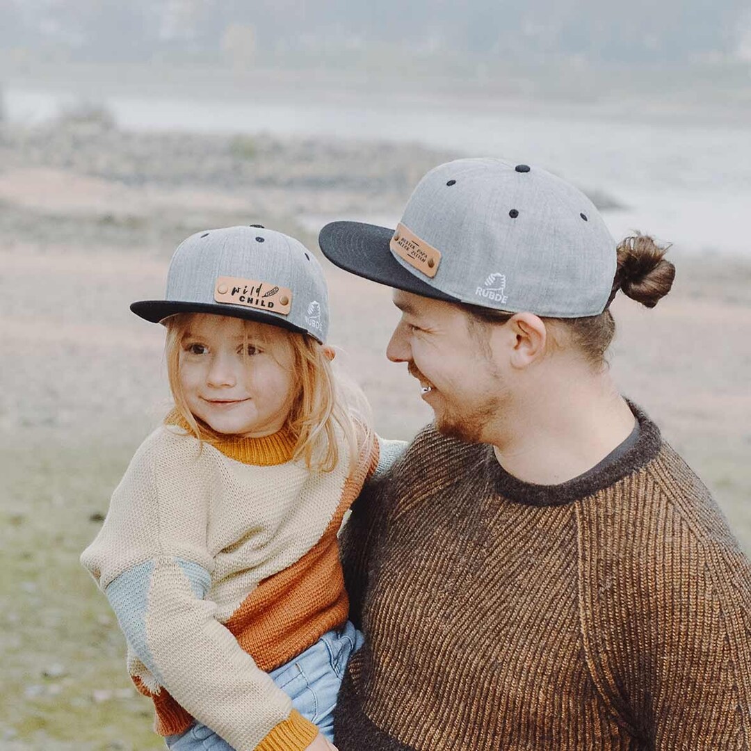 Partner Cap for Father, Son/daughter in Grey/black, Snapback With ...