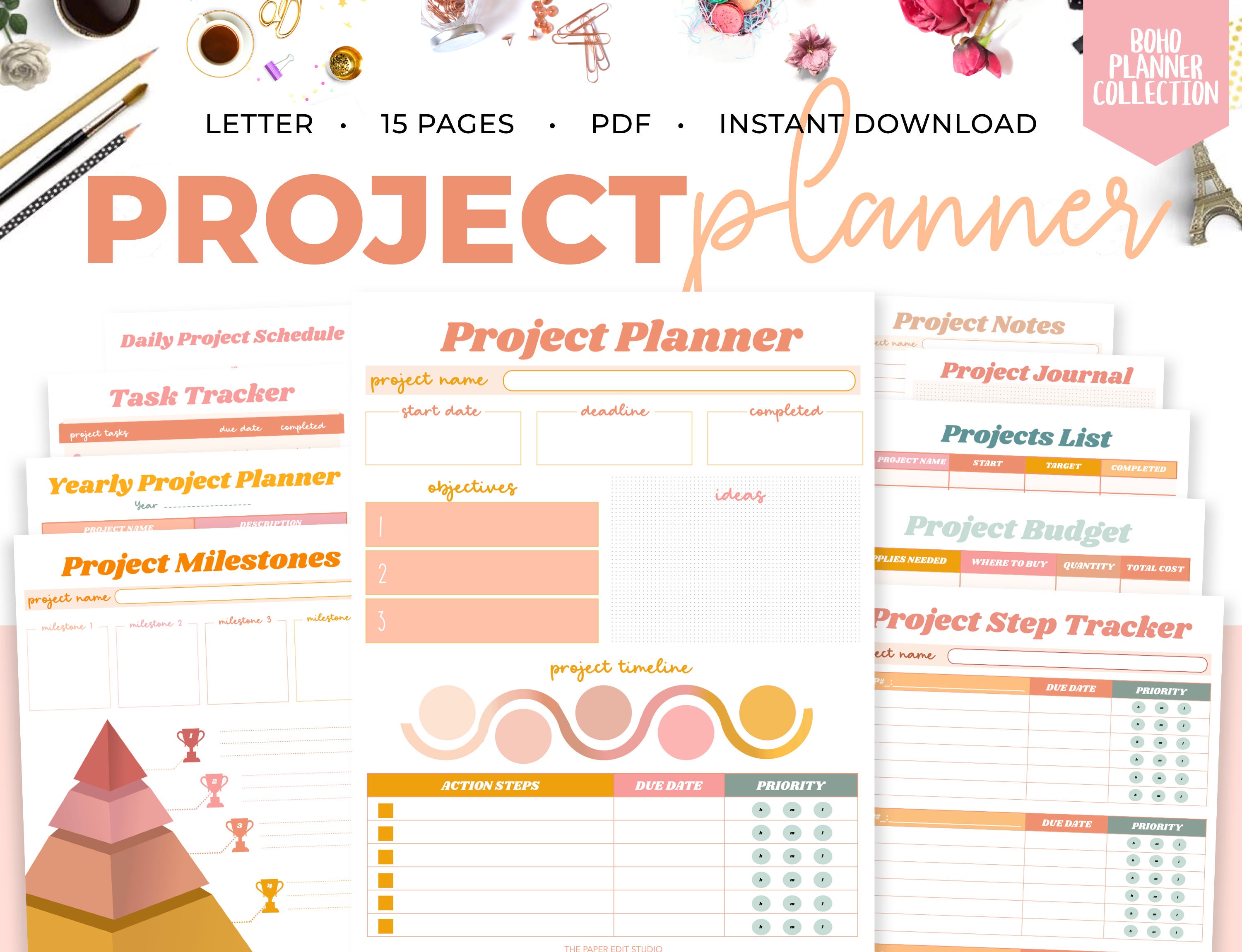 Project Planner Printable Project Planner Template Printable - Etsy