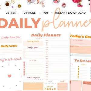 Daily Planner Printable Printable Planner Pages Daily | Etsy