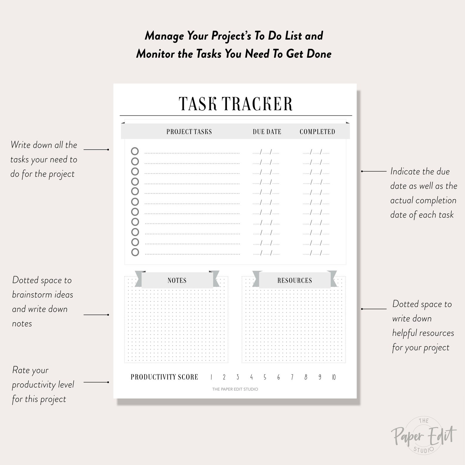 Productivity Planner Printable, Daily Productivity Planner, Printable ...