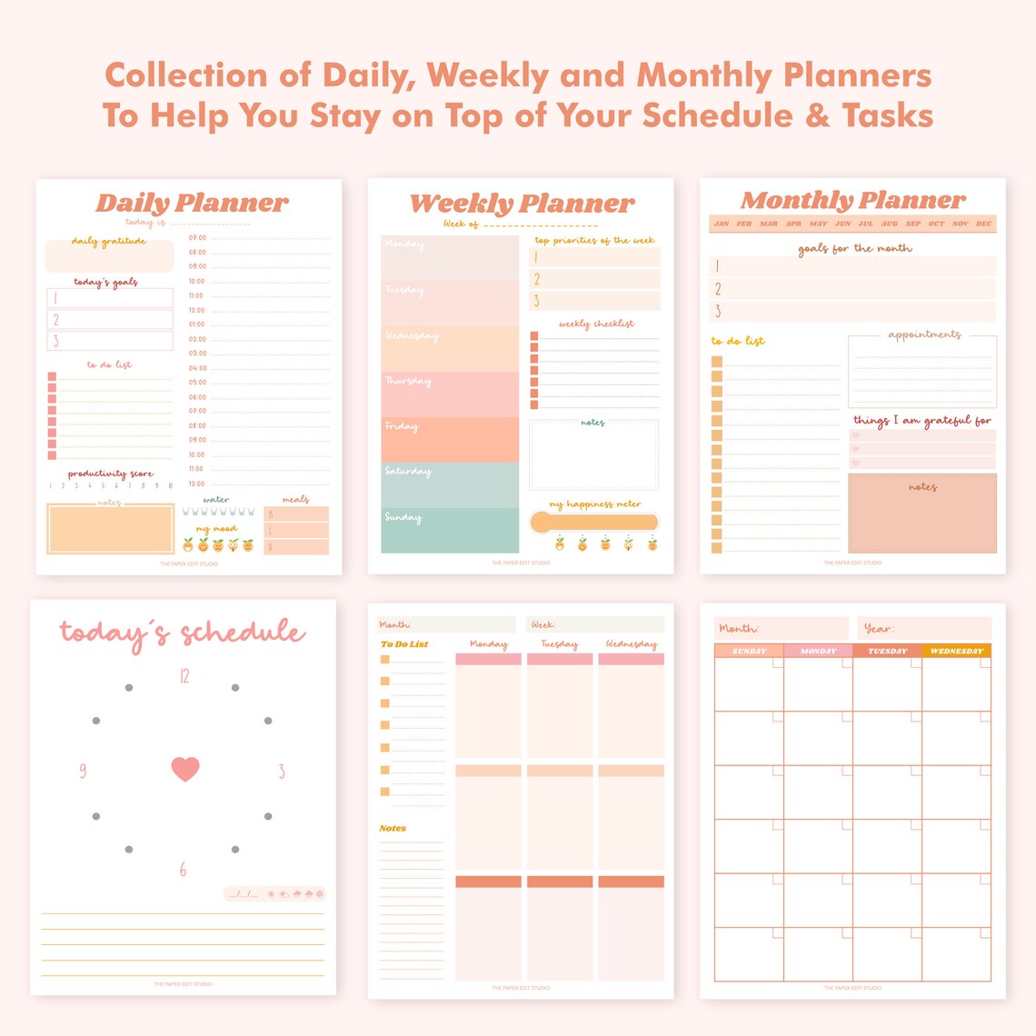 Productivity Planner Printable Daily Productivity Planner - Etsy