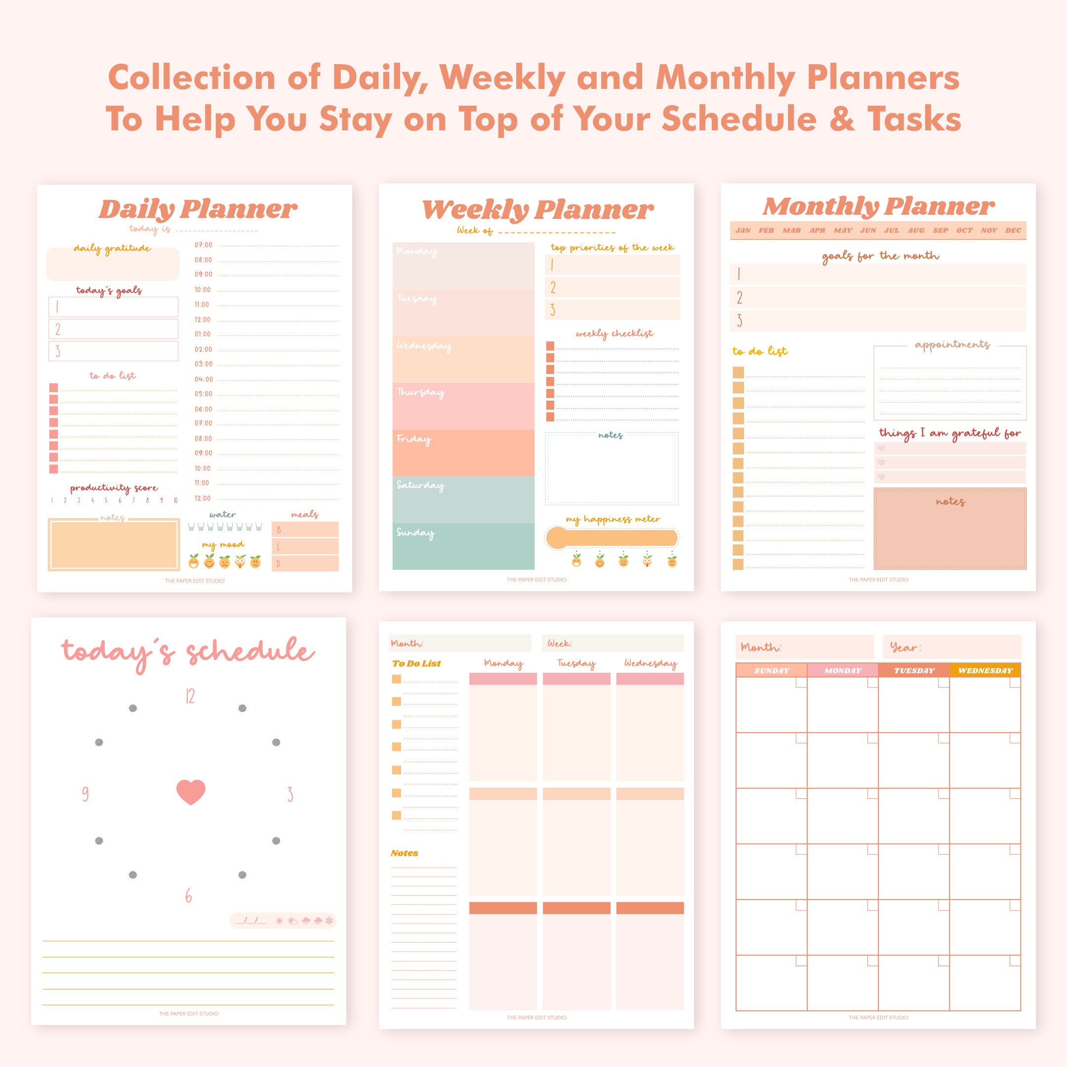 Productivity Planner Printable, Daily Productivity Planner, Printable ...