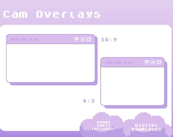 Twitch Animated Webcam Border Frame PURPLE COLORS Aesthetic - Etsy