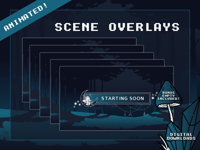 Dark Enchanted Forest Complete Twitch Stream Overlay Pack - Etsy
