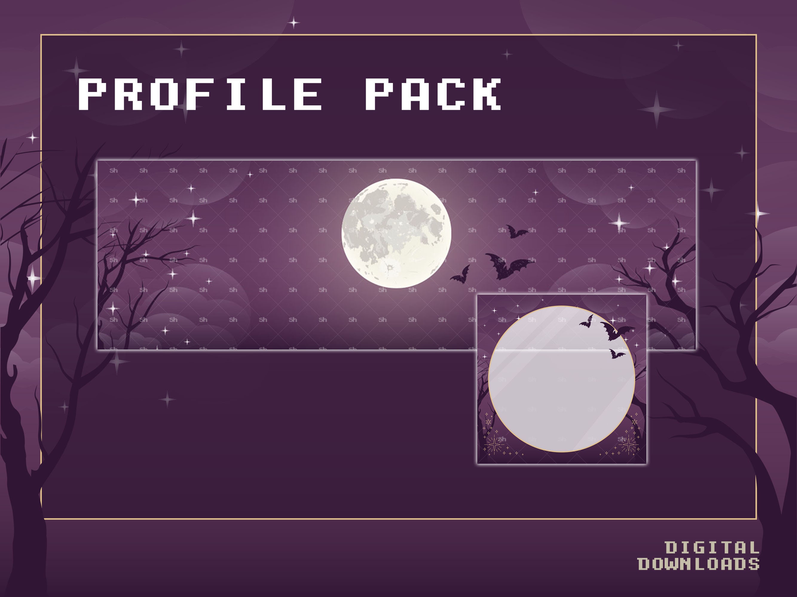 Twitch Profile Pack Banner Avatar Frame Static/animated - Etsy