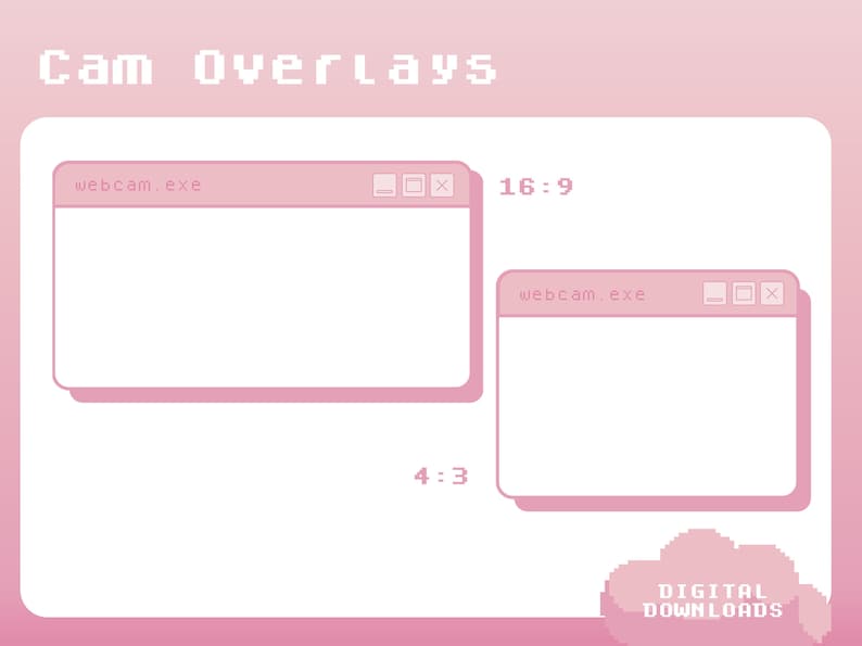 Webcam Borders for Twitch X 2 | Cam Borders | Twitch Streaming | Pastel ...