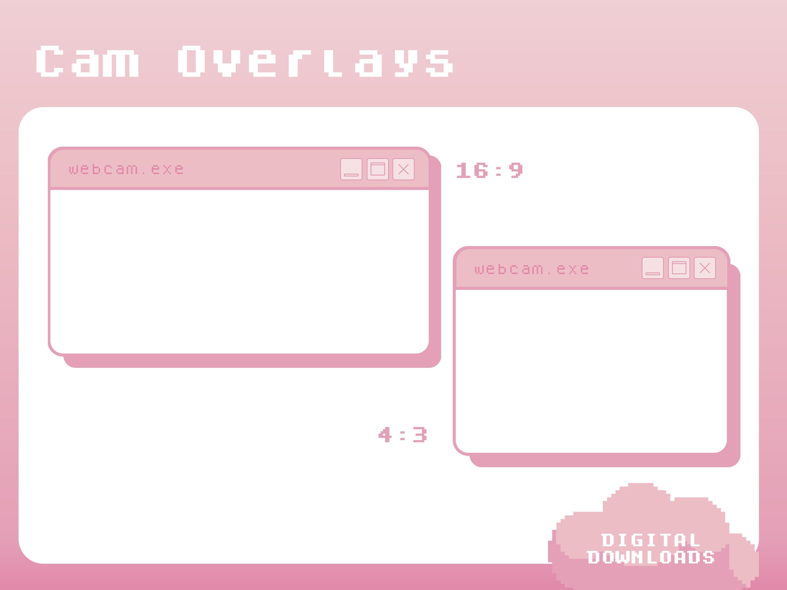 Webcam Borders for Twitch X 2 | Cam Borders | Twitch Streaming | Pastel ...