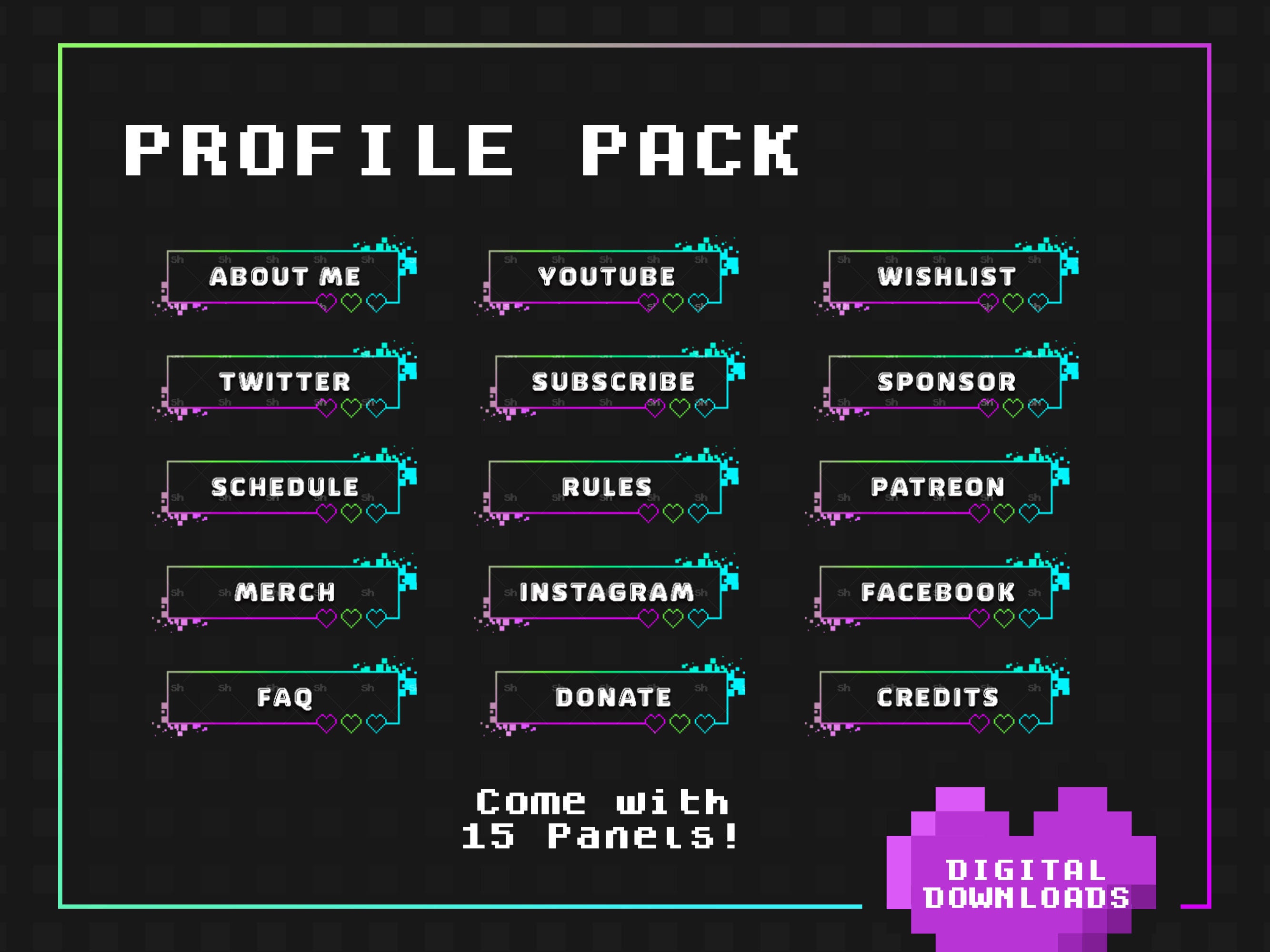 Twitch Profile Pack – Banner, Avatar Frame, Static/animated Offline ...