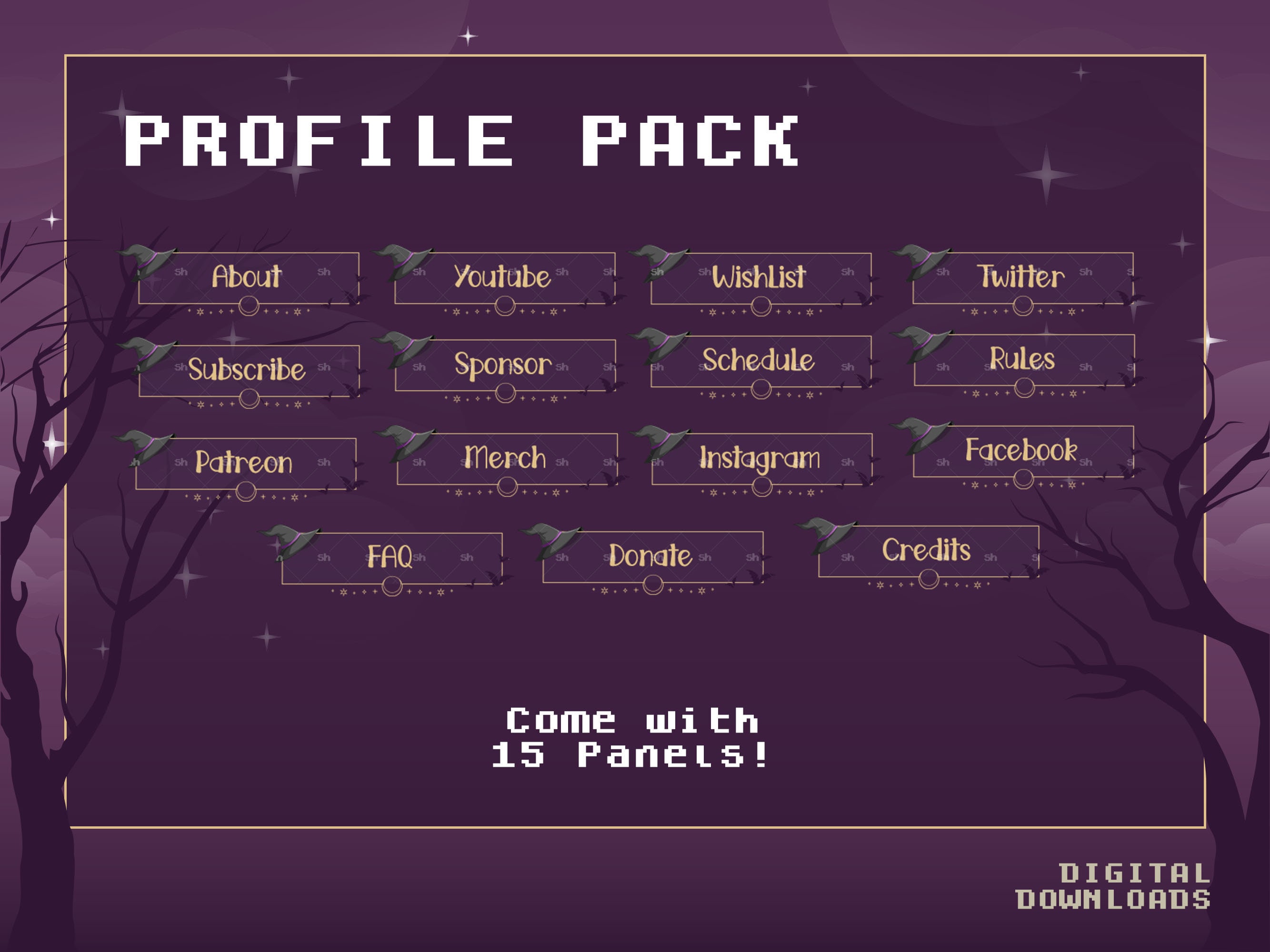 Twitch Profile Pack Banner Avatar Frame Static/animated - Etsy