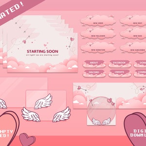 Cupid's Arrow Complete Twitch Stream Overlay Pack Animated |stream ...
