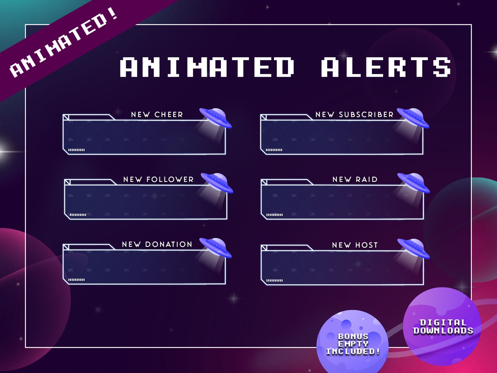 Supernova Galaxy Complete Twitch Stream Overlay Pack Animated - Etsy