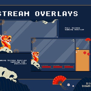 4 X Twitch Streaming Overlays | Chinese New Year | Gaming Overlays ...