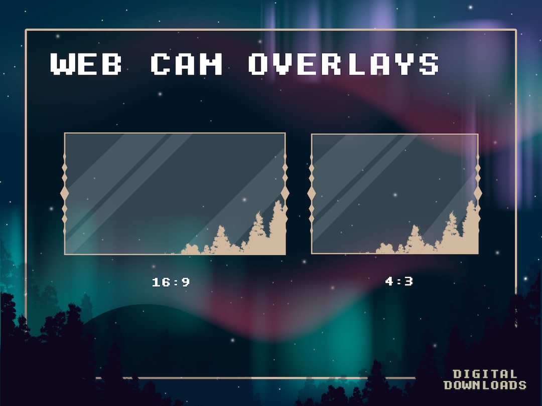 Webcam Borders for Twitch X 2 | Cam Borders | Twitch Streaming | Beige ...
