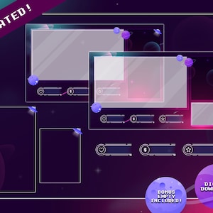 Supernova Galaxy Complete Twitch Stream Overlay Pack Animated ...