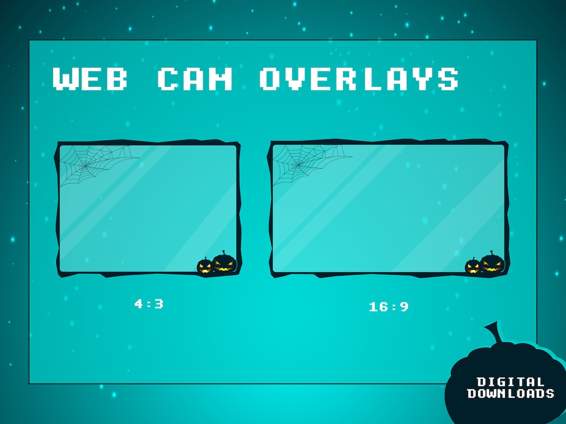 Spooky Webcam Borders for Twitch X 2 | Cam Borders | Twitch Streaming ...