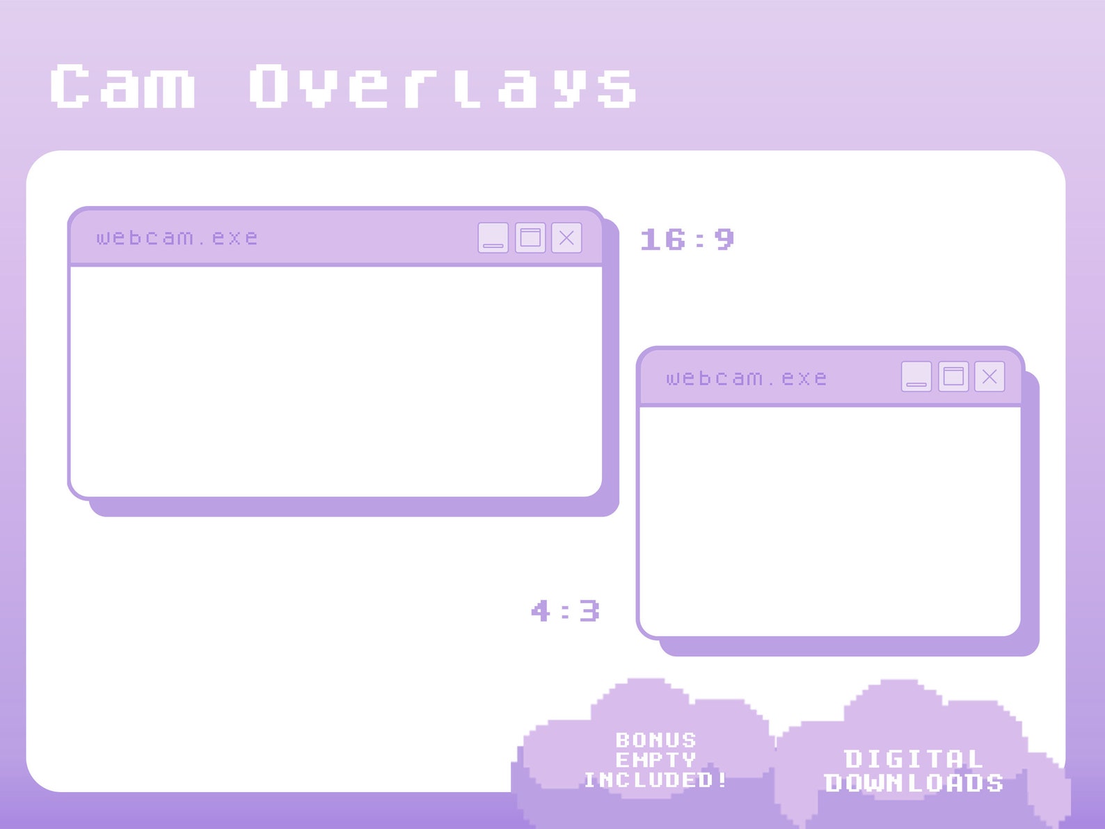 CUSTOMISABLE Pastel Purple Cloud Complete Twitch Stream Overlay Pack ...