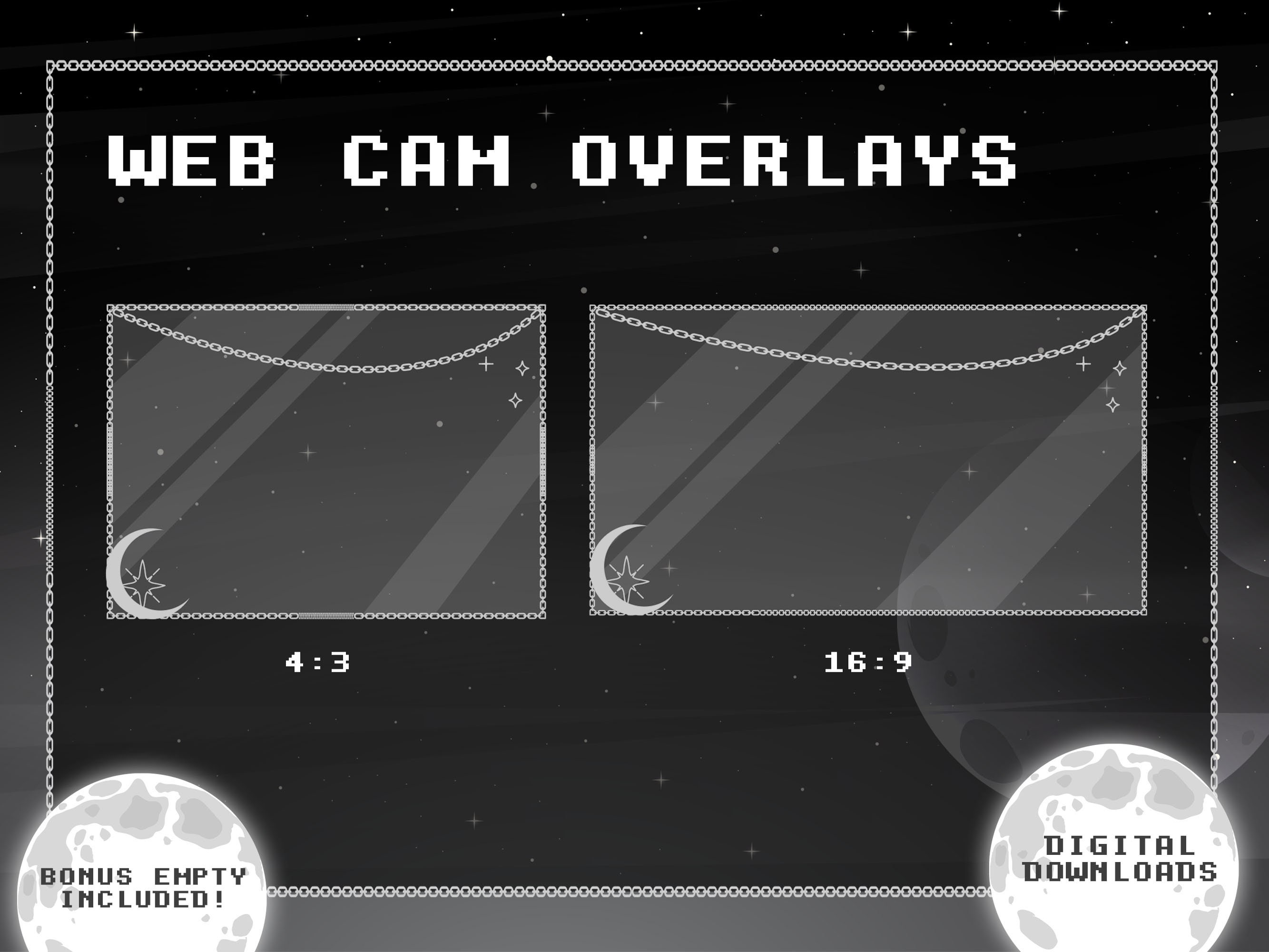 Chain Webcam Borders for Twitch X 2 | Cam Borders | Twitch Streaming ...