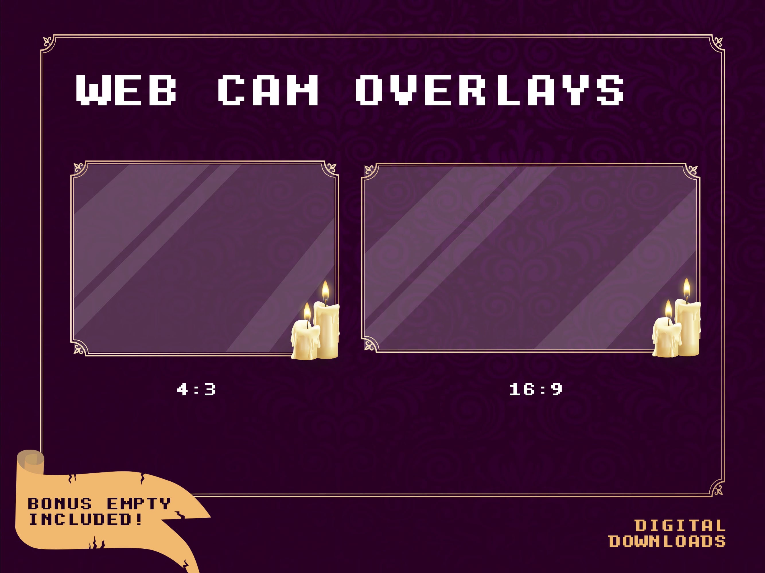 Webcam Borders for Twitch X 2 Cam Borders Twitch Streaming Streaming ...