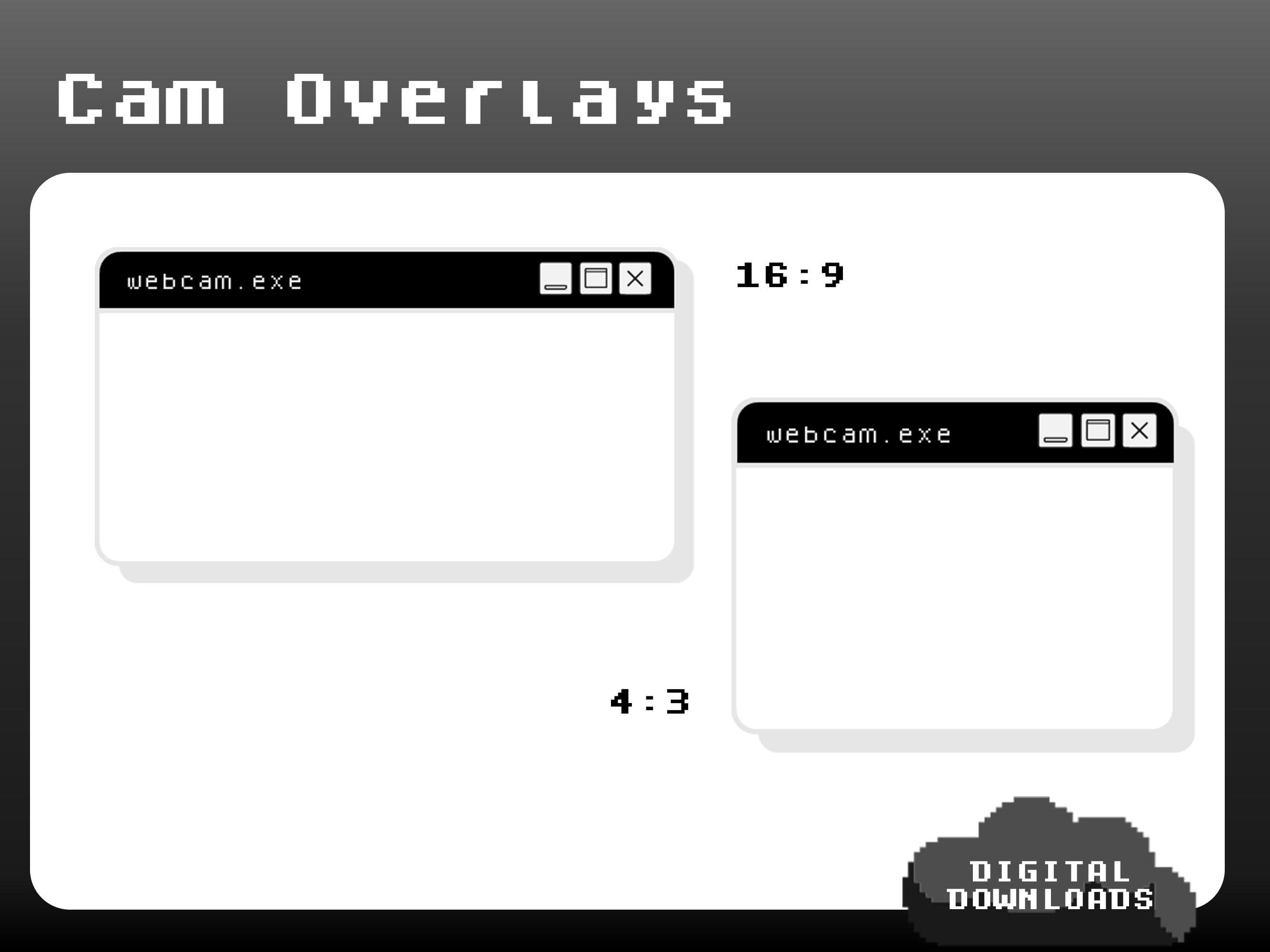 Webcam Borders for Twitch X 2 Cam Borders Twitch Streaming Dark Mode ...
