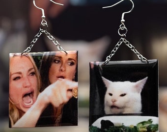 Cat at Table Meme - Etsy