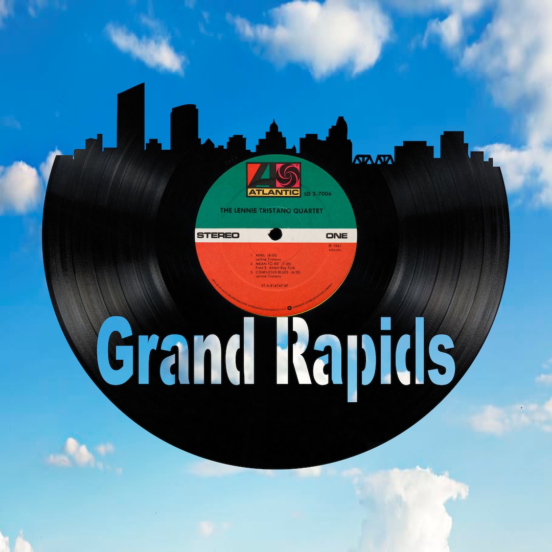 Grand Rapids Skyline Vinyl Record Art Cut From a Actual Vinyl Record - Etsy