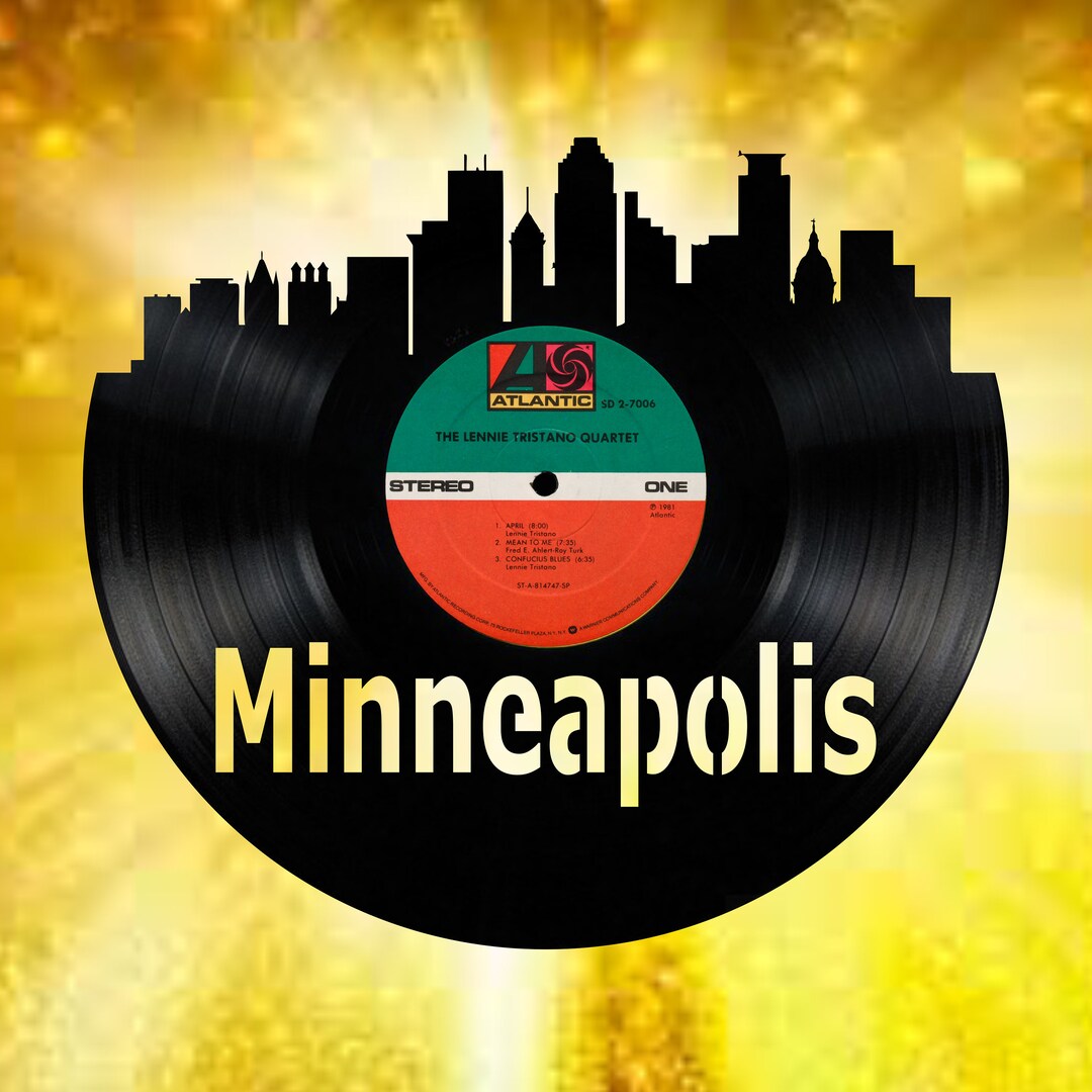 Minneapolis Minnesota Skyline Vinyl Record Art Cut From a Actual Vinyl ...