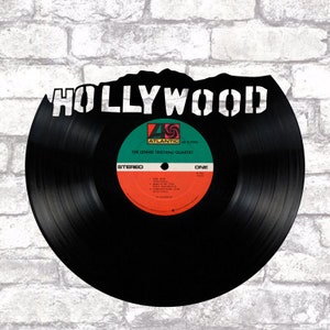 Hollywood Skyline Vinyl Record Art Cut From a Actual Vinyl Record - Etsy