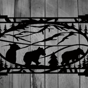 Bear Metal Sign, Cabin, Wall, Home, Outdoor, Mountain - Etsy