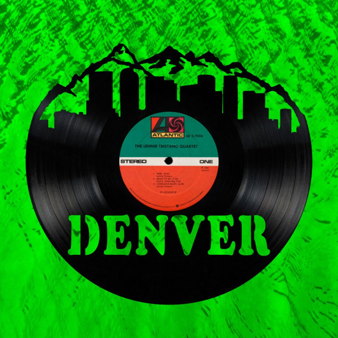 Denver Colorado Skyline Vinyl Record Art Cut From a Actual Vinyl Record ...