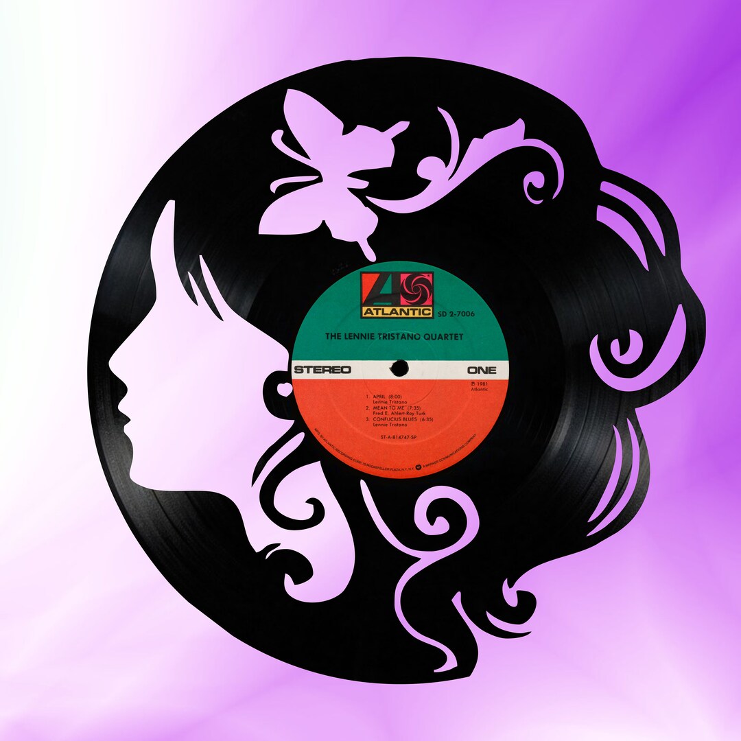 Woman Vinyl Record Art Girl Cut From a Actual Vinyl Record - Etsy