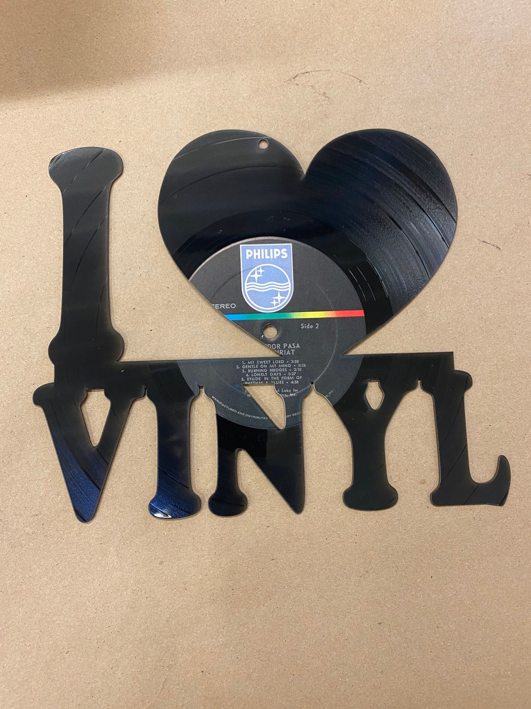 I Love Vinyl Small Vinyl Record Art Ornament Rear View Mirror Hanger - Etsy