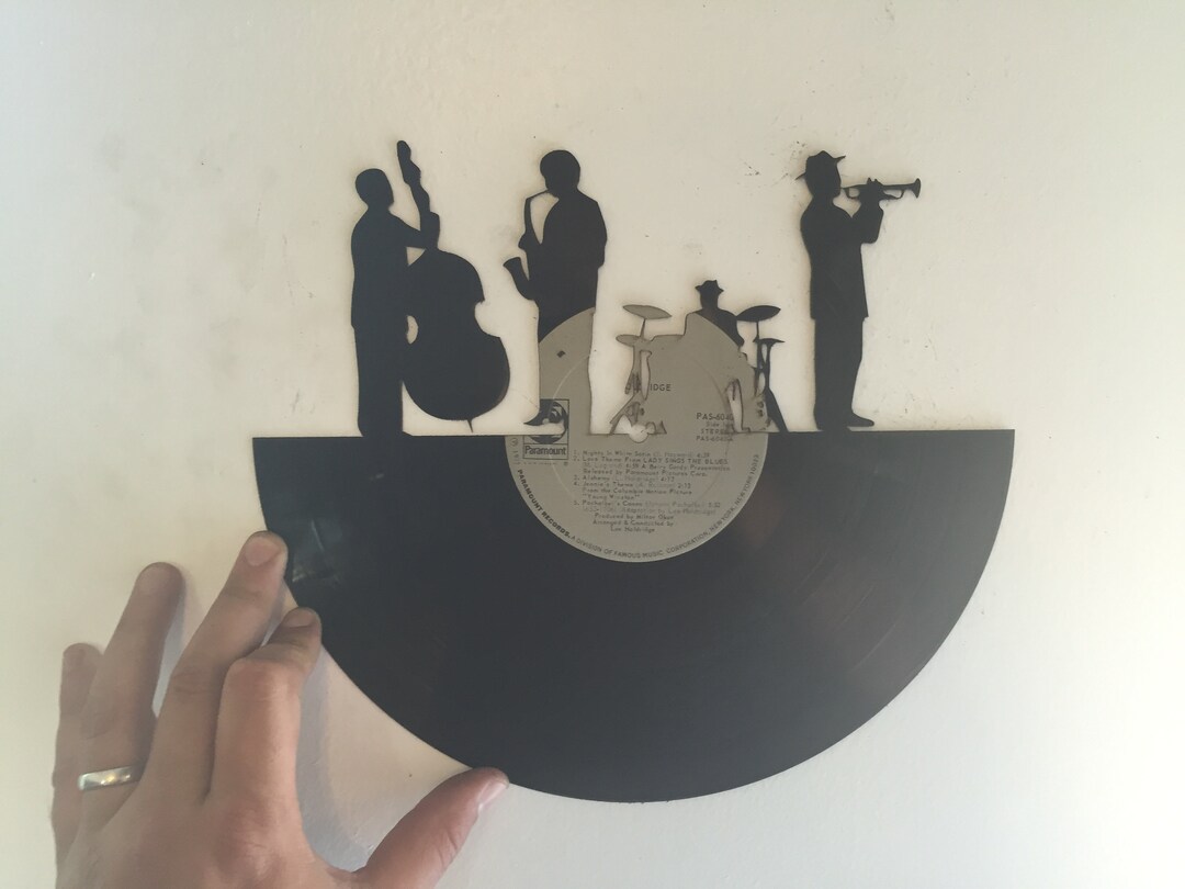 Jazz Band Vinyl Record Art Cut From a Actual Vinyl Record - Etsy
