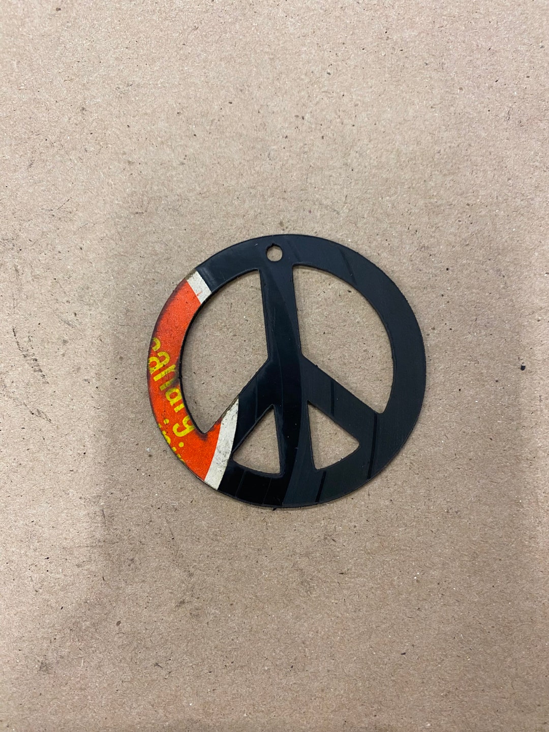 Peace Sign Set of Three Vinyl Record Art Ornament Rear View Mirror ...