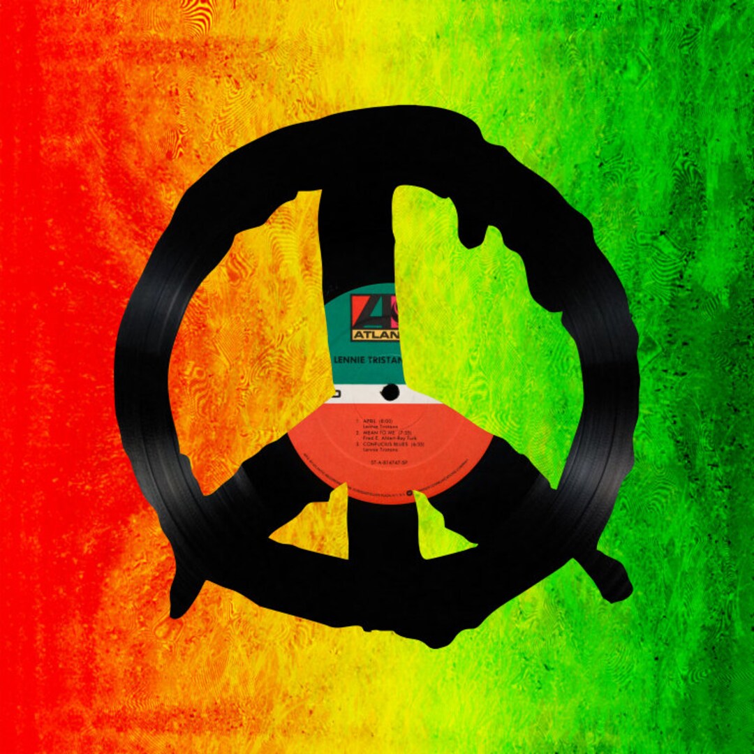 Peace Sign Vinyl Record Art Cut From a Actual Vinyl Record - Etsy