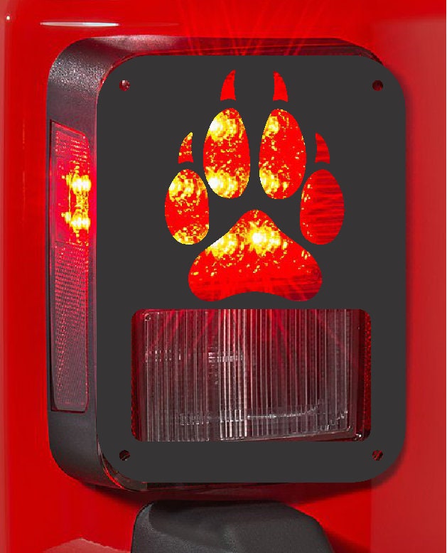 2020 jeep wrangler paw print tail light covers store