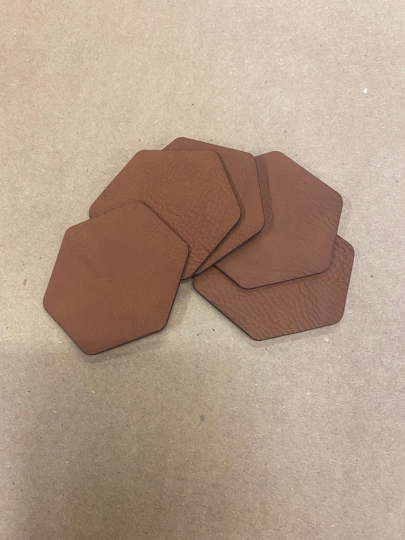 Leather Patches Hexagon Blank Leather Patches PU Leather - Etsy