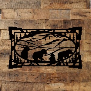 Bear Metal Sign, Cabin, Wall, Home, Outdoor, Mountain - Etsy