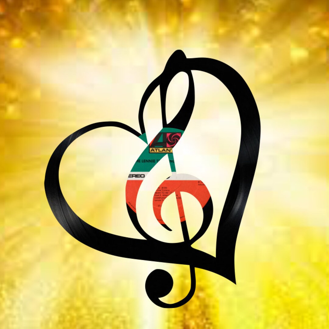 Music Note Vinyl Record Art Cut From a Actual Vinyl Record - Etsy