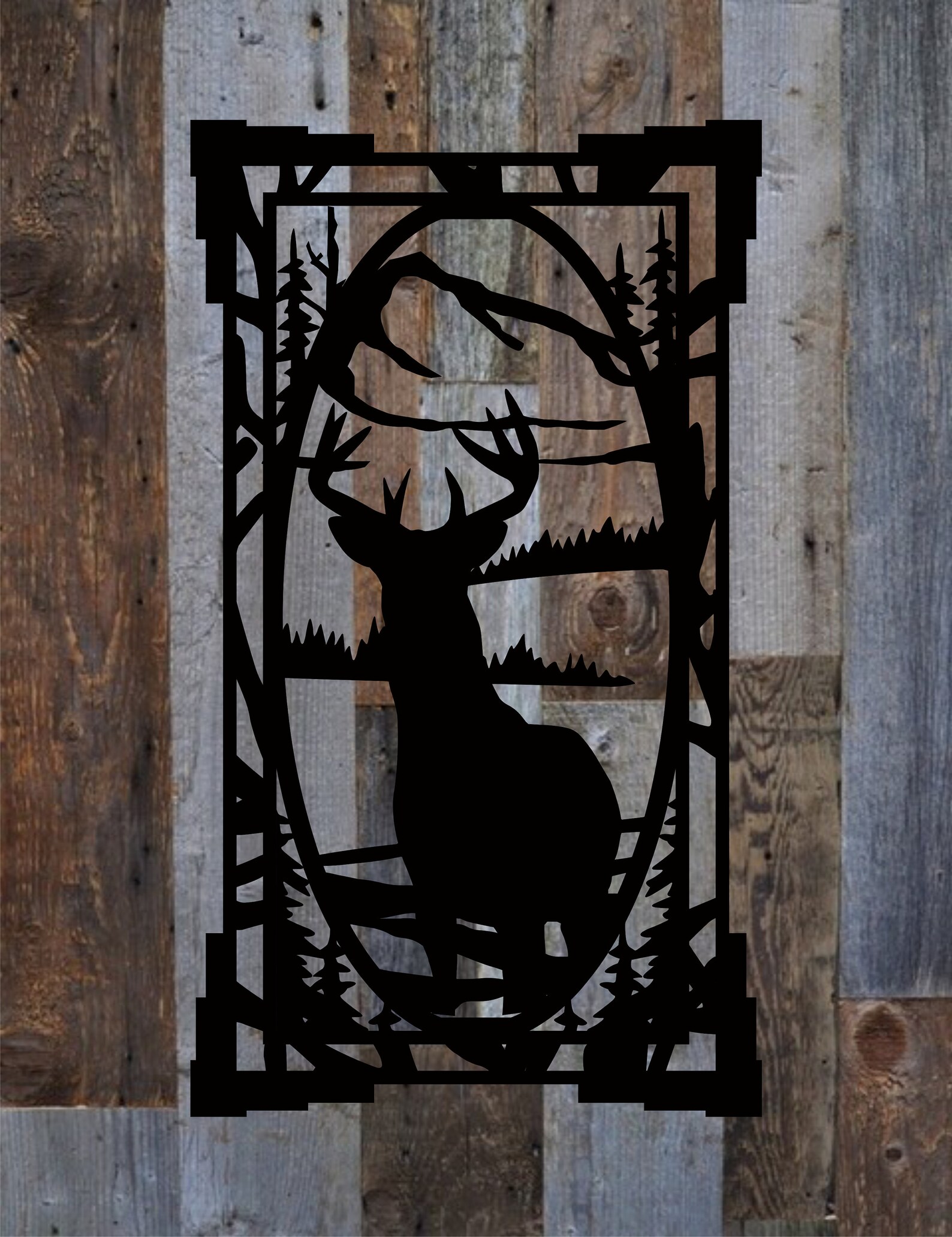 Deer Metal Sign Cabin Wall Home Outdoor Mountain - Etsy