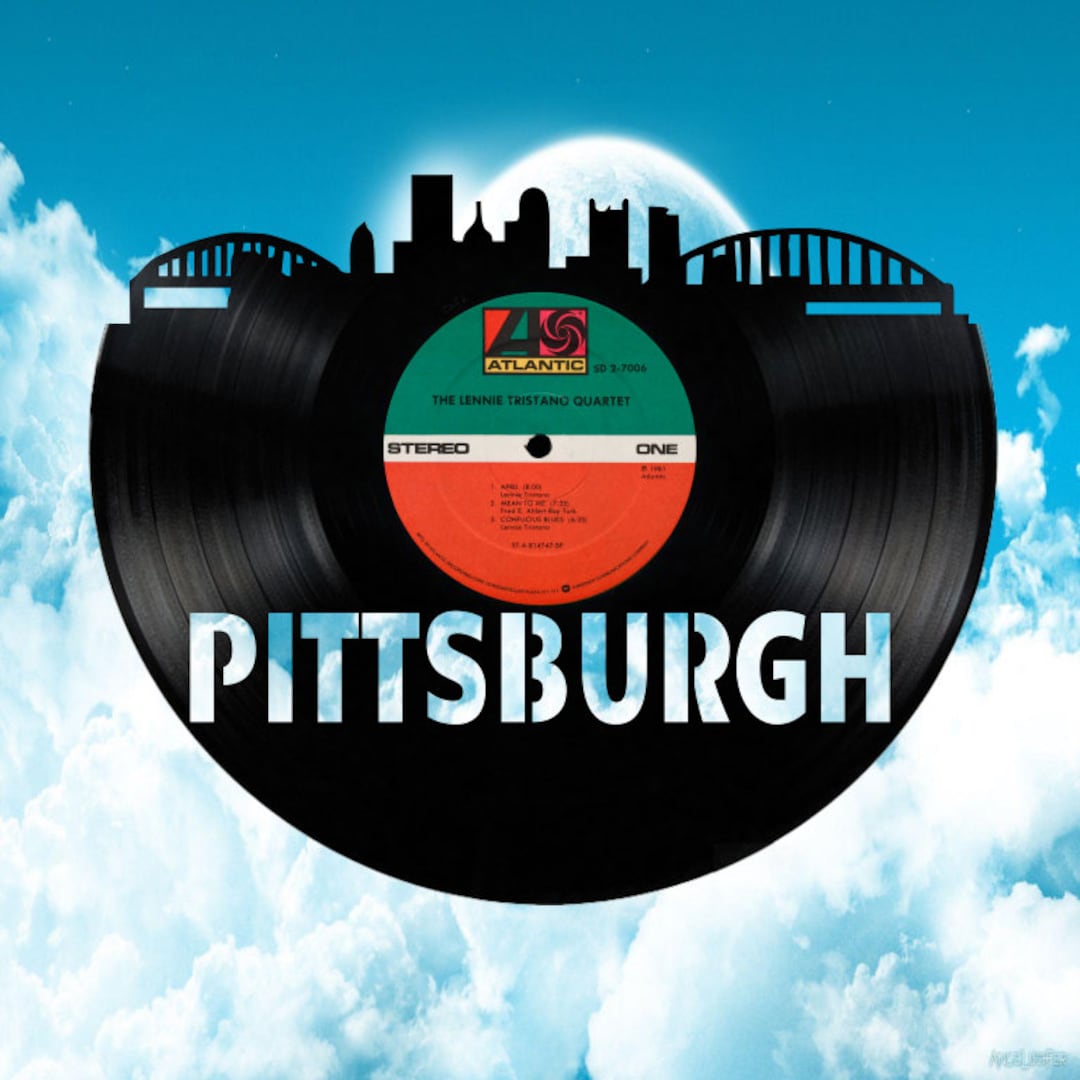 Pittsburgh Skyline Vinyl Record Art Cut From a Actual Vinyl Record - Etsy