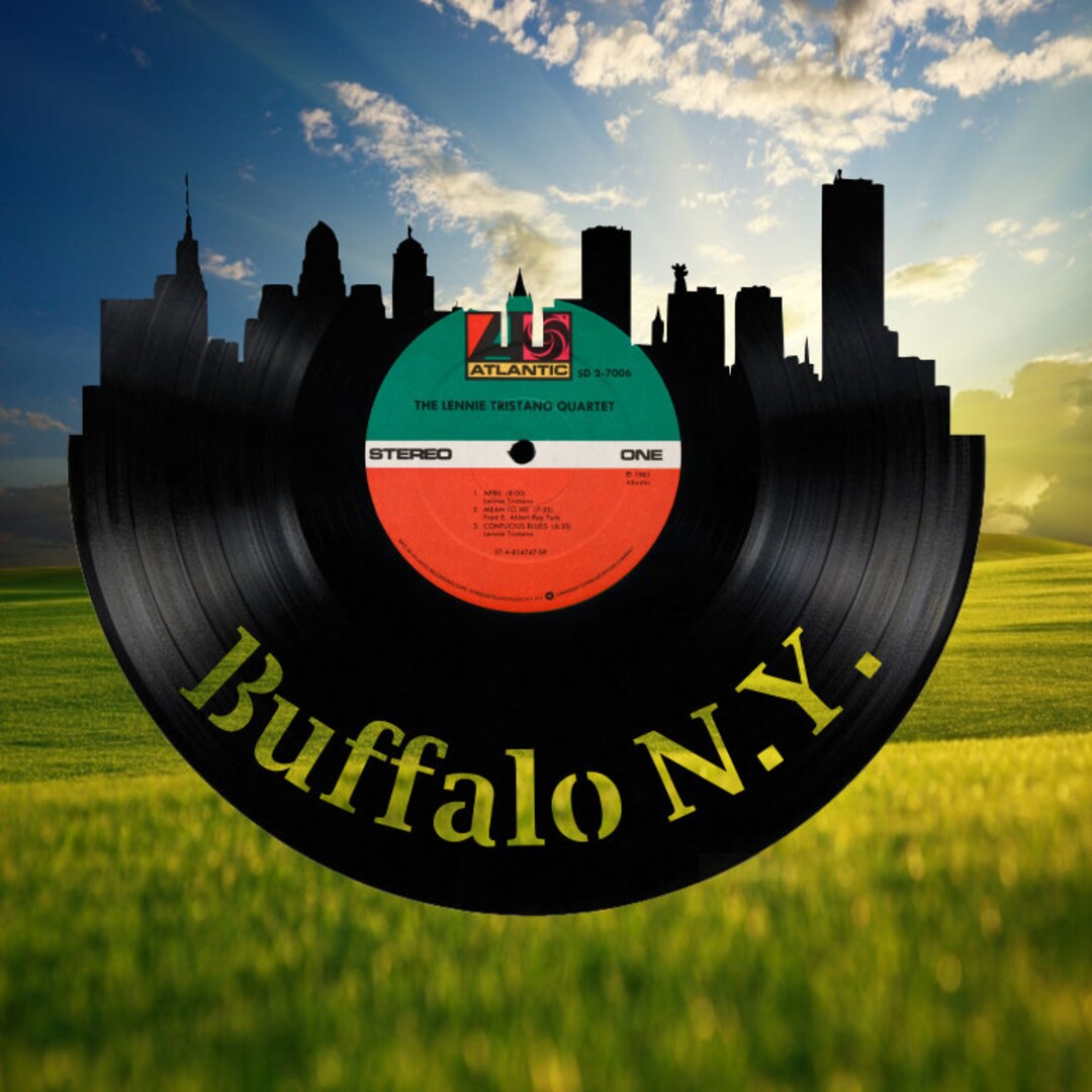 Buffalo Skyline Vinyl Record Art Cut From a Actual Vinyl Record - Etsy