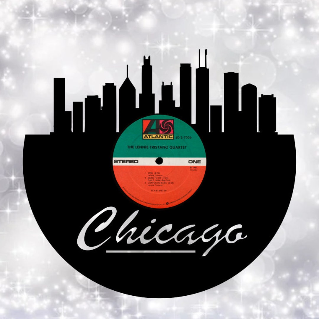 Chicago Ohio Skyline Vinyl Record Art Cut From a Actual Vinyl Record ...