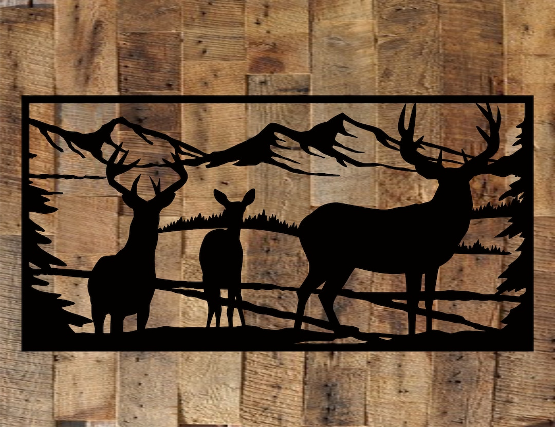 Deer Metal Sign, Cabin, Wall, Home, Outdoor, Mountain - Etsy