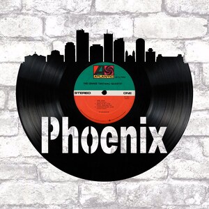 Phoenix Arizona Skyline Vinyl Record Art Cut From a Actual Vinyl Record ...