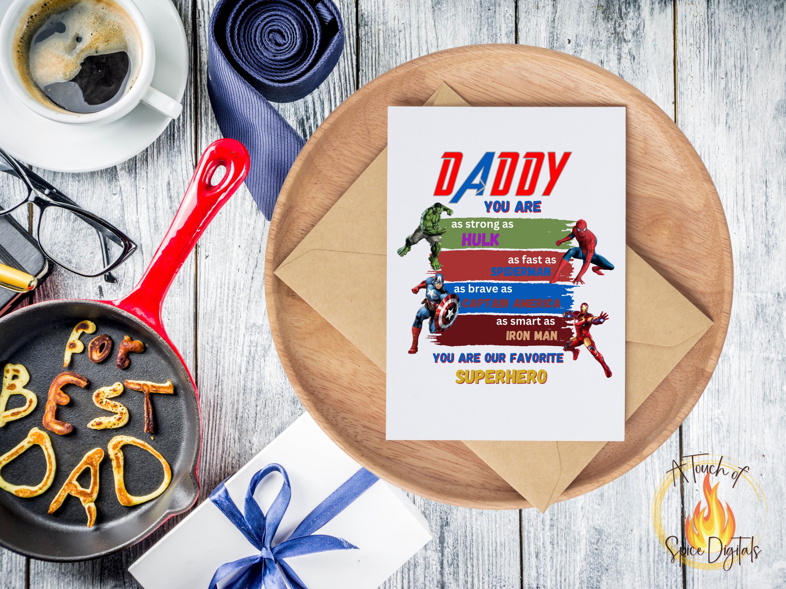 Superhero Dad Father's Day Card Digital Download - Etsy