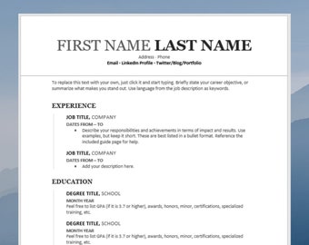 Editable Resume Template Bundle for Your Dream Job Application ...