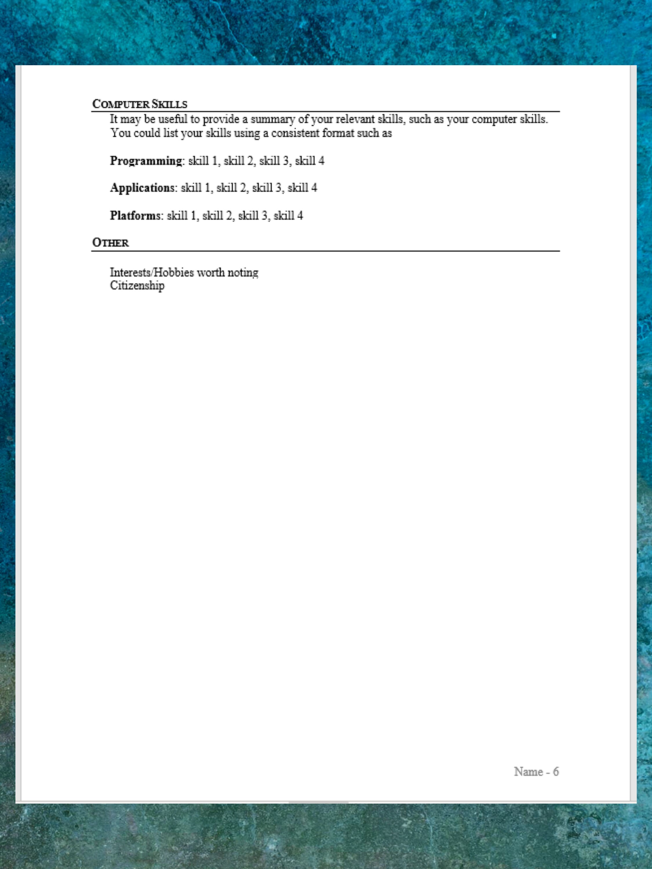 Editable Professional Extended CV curriculum Vitae Template - Etsy