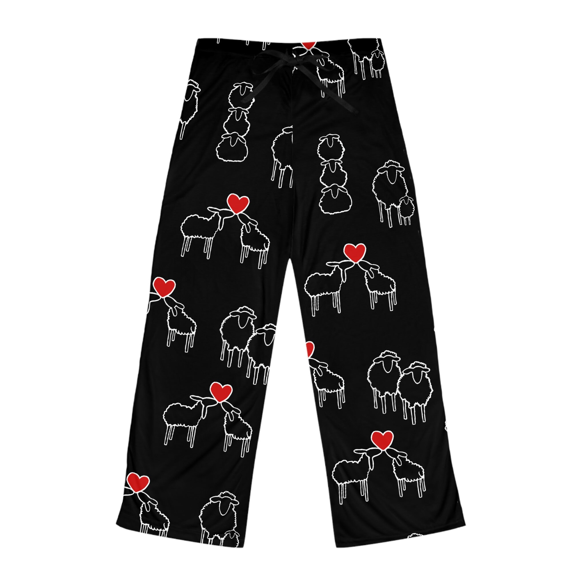 Sheep Print Custom Pajama Pants Women's Pajama Pants Winter Holiday ...
