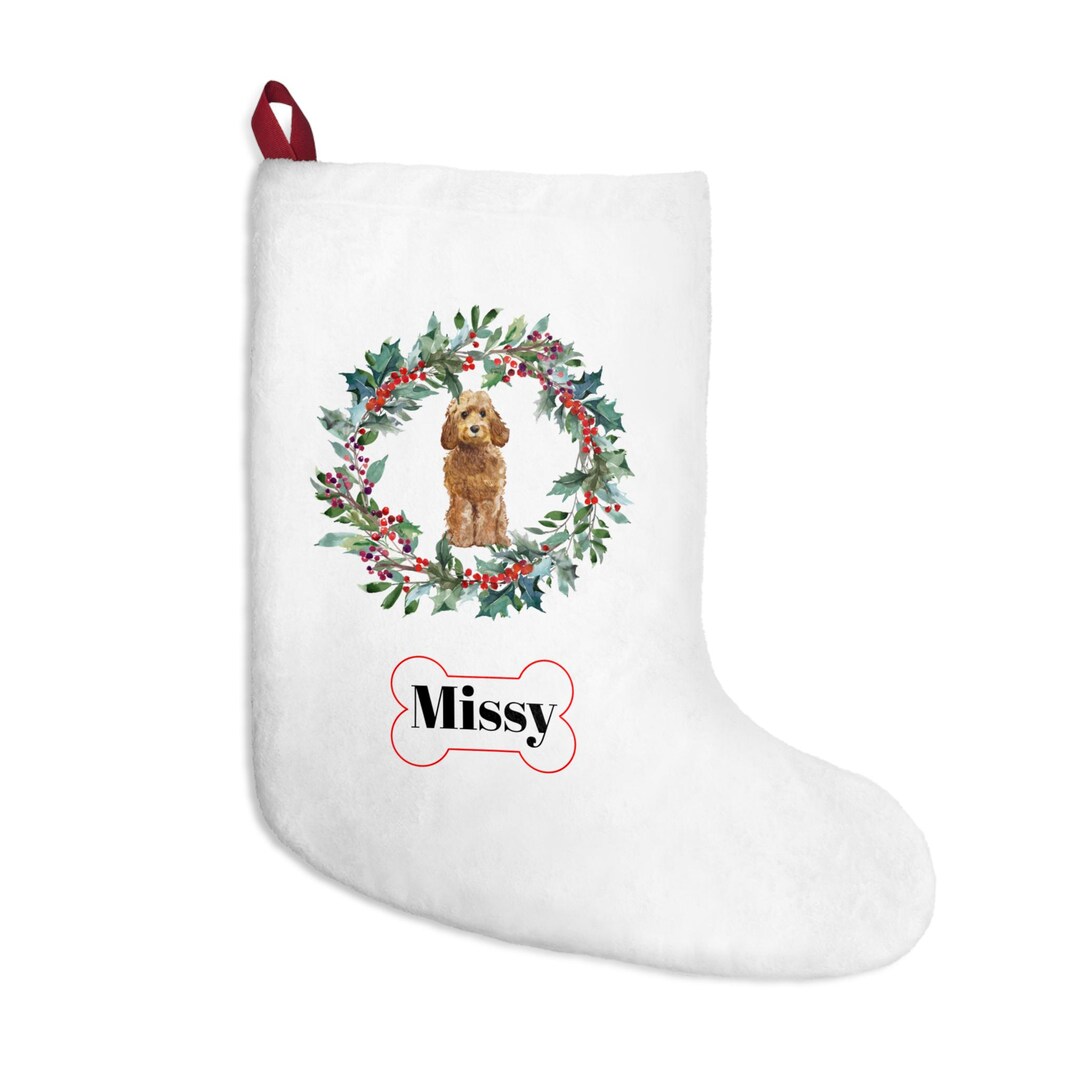 Doodle Christmas Stocking Doodle Mom Custom Holiday Stocking Dog Mom ...